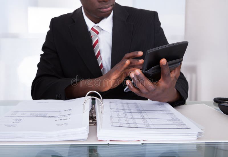 Businessman Doing Calculations Stock Photo - Image of accounting ...