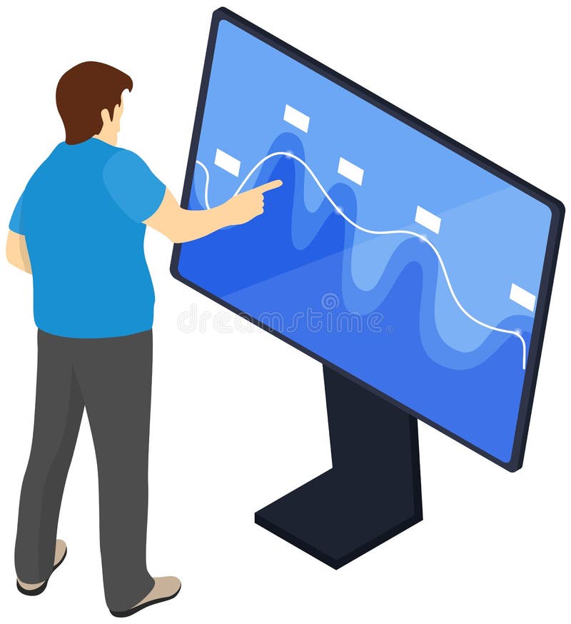 Businessman Doing Data Analysis, Man Looking in Special Presentation ...