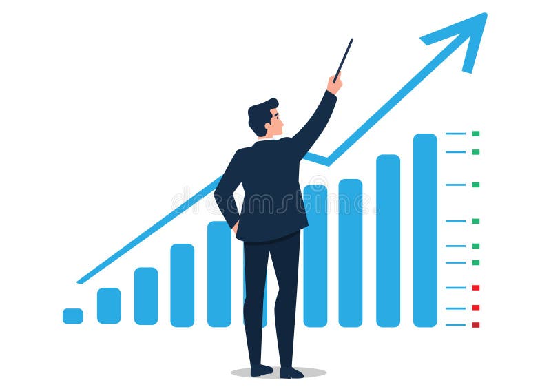 Businessman Doing His Best Everything Went According To Plan. Goals ...