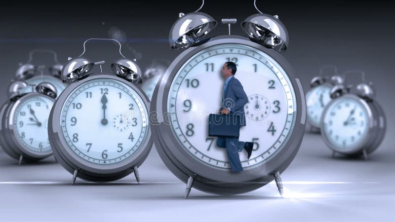 A Montage of a Clock and Various Business Tasks Illustrating the ...