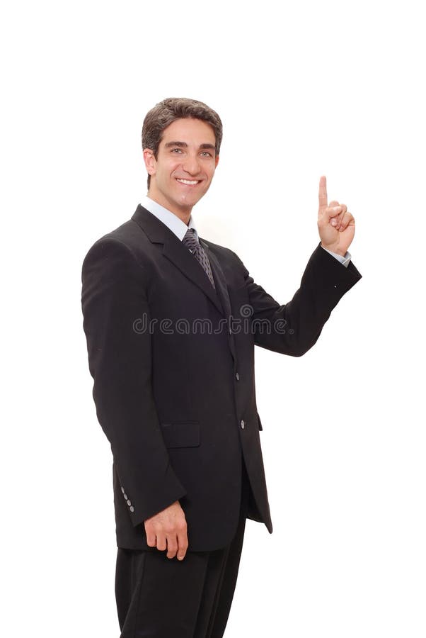 Happy Business Man Giving Presentation Stock Photo - Image of good ...