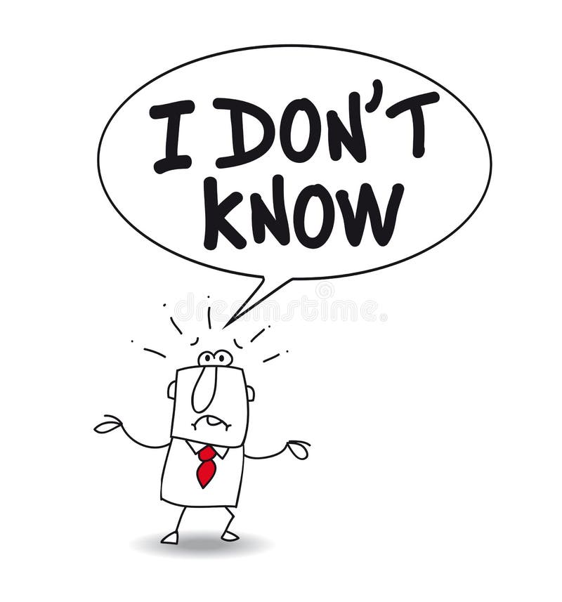 I don t know stock illustration. Illustration of manager - 35896781