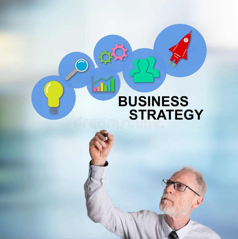 Businessman Drawing Business Strategy Concept Stock Image - Image of ...