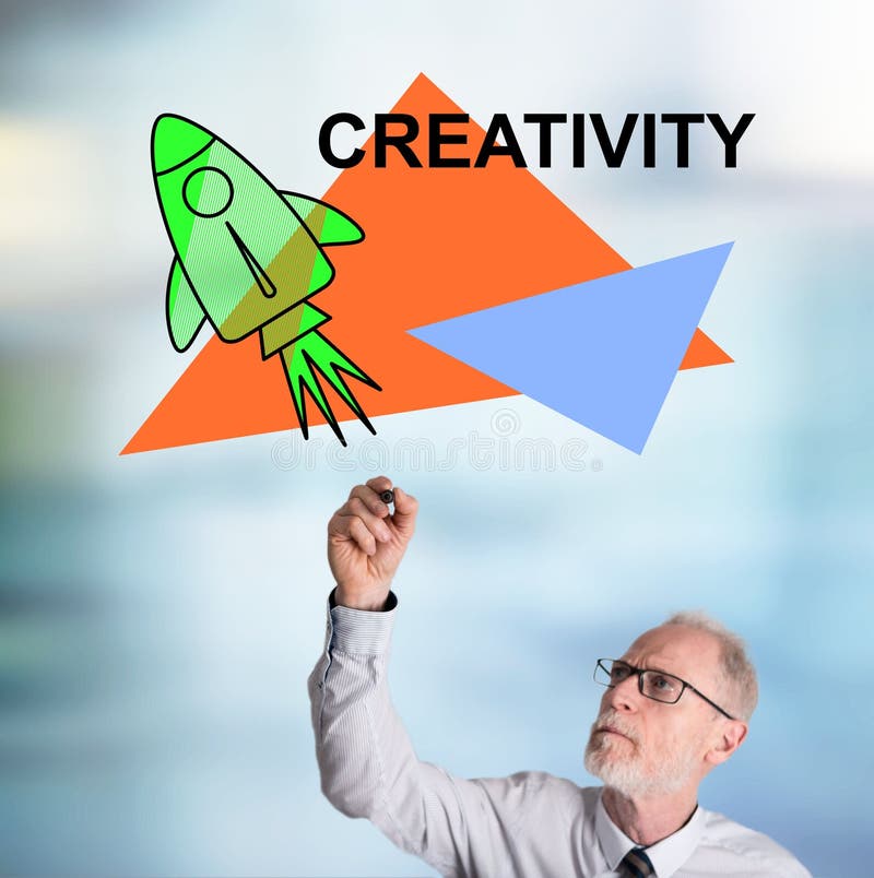 Man Drawing Creativity Concept Stock Image - Image of imagination ...