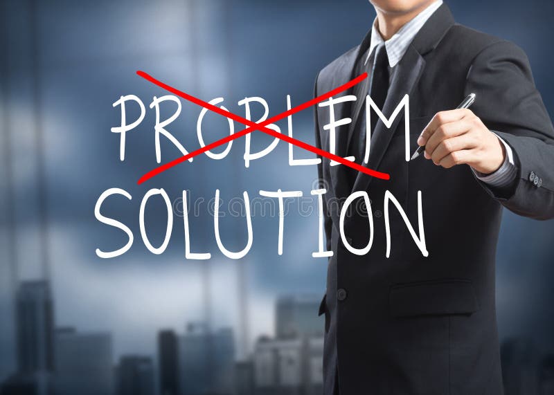 Problem solution stock image. Image of manager, hand - 64704947