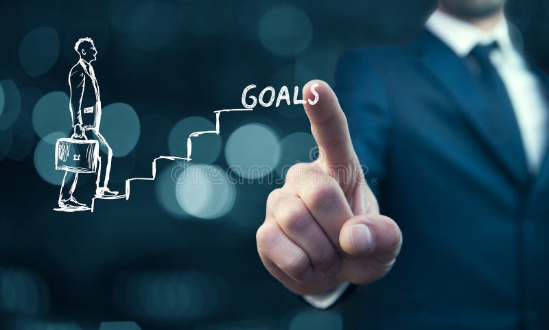 Businessman Drawing Graphics a Growing Graph Stock Image - Image of ...