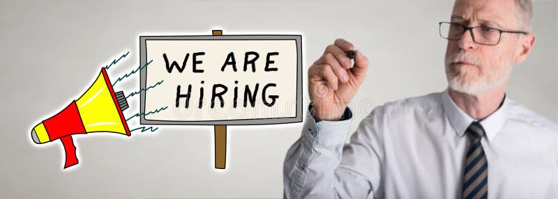 Businessman Drawing Hiring Concept Stock Photo - Image of corporate ...