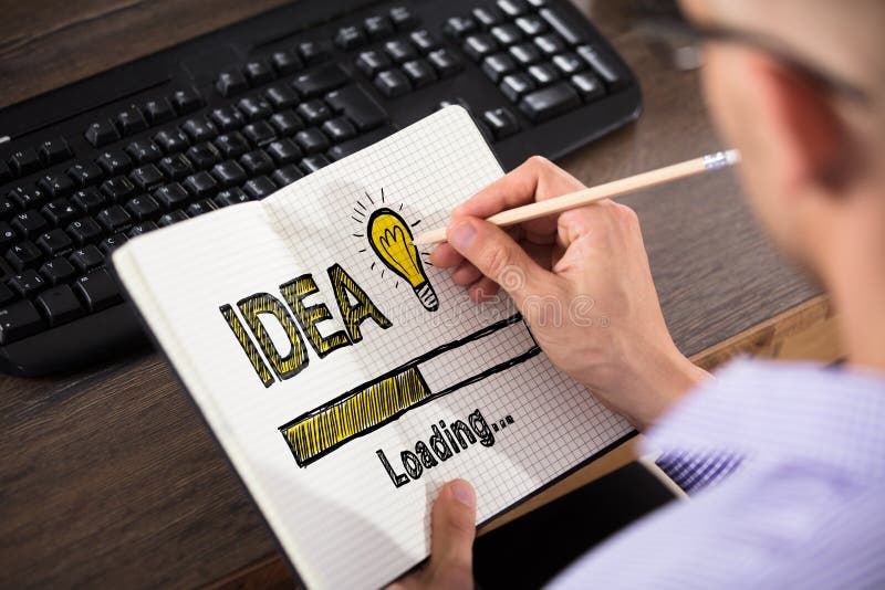 Drawing Idea Board of Business Process Stock Image - Image of cloud ...