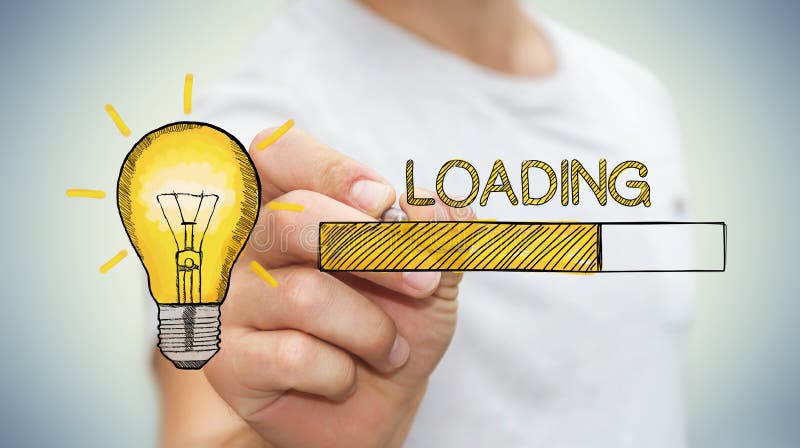 Loading Bar Sketch. Speed Line Icon in Doodle Style, Hand Drawn ...