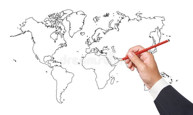 183 World Map Drawing Pencil Sketch Stock Photos - Free & Royalty-Free ...