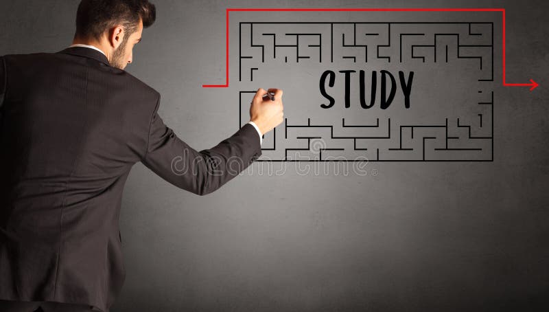 Maze Solved for Businessman Concept Stock Photo - Image of exit ... Maze Solved for Businessman Concept Stock Photo - Image of exit ...
