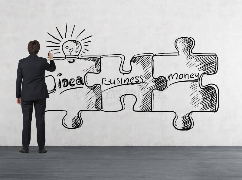 Drawing puzzle stock image. Image of concept, drawing - 30764993