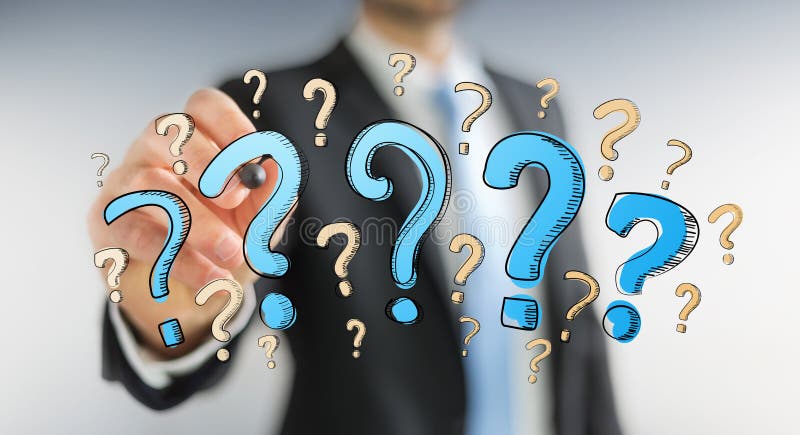 Drawing Question Mark, Eye, Eyebrow Vector Illustration Hand Drawn ...