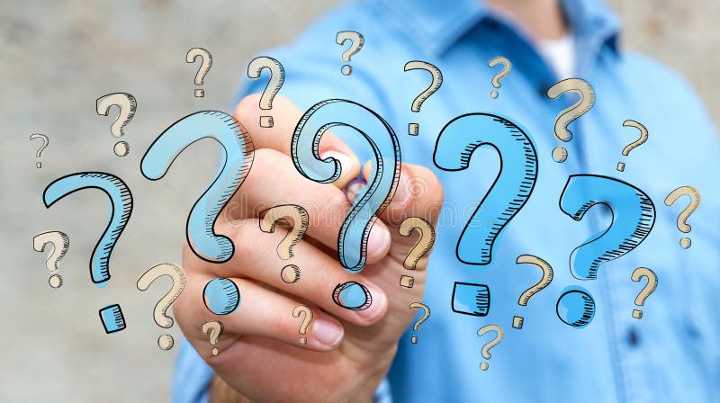 Drawing Question Mark, Eye, Eyebrow Vector Illustration Hand Drawn ...