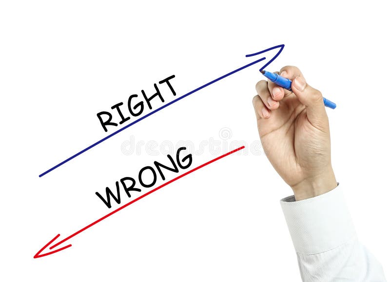 Right and wrong stock photo. Image of decision, cancel - 53977446