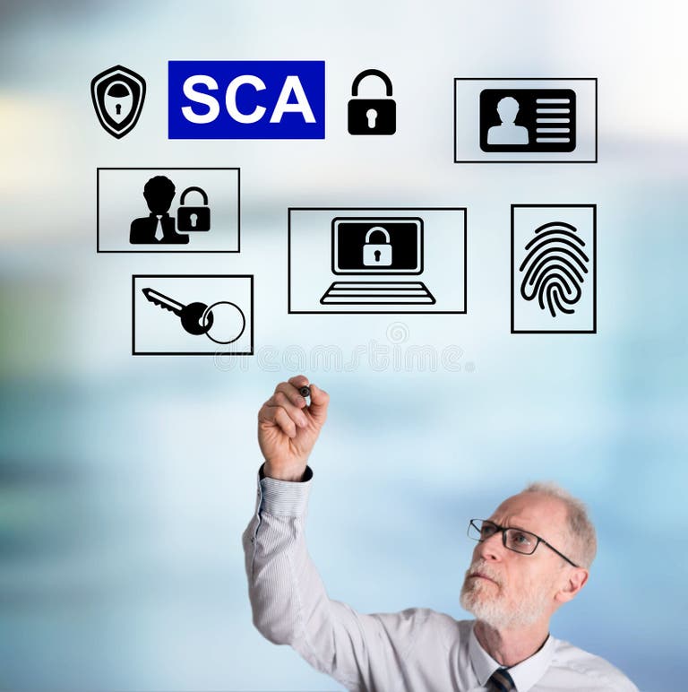 Businessman Drawing Sca Concept Stock Image - Image of directive ...