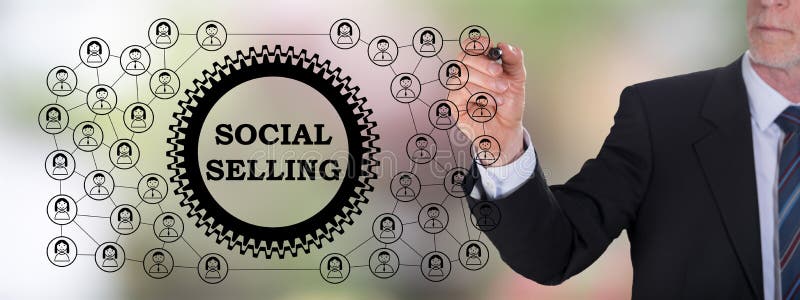 Social Selling Concept Drawn by a Businessman Stock Image - Image of ...