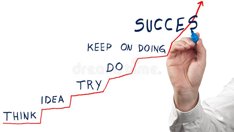 Man drawing success chart stock image. Image of analyze - 125825973