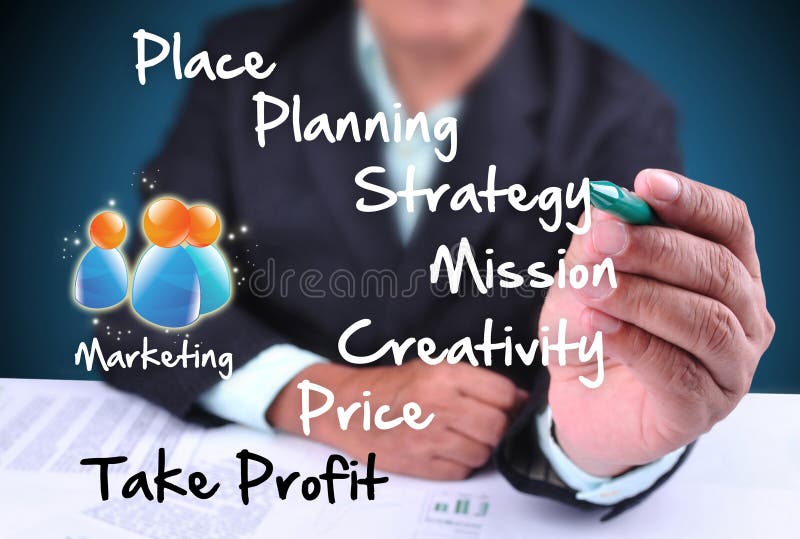 Businessman drawing text stock photo. Image of business - 26793436