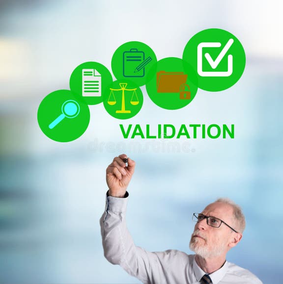 Businessman Drawing Validation Concept Stock Photo - Image of writing ...