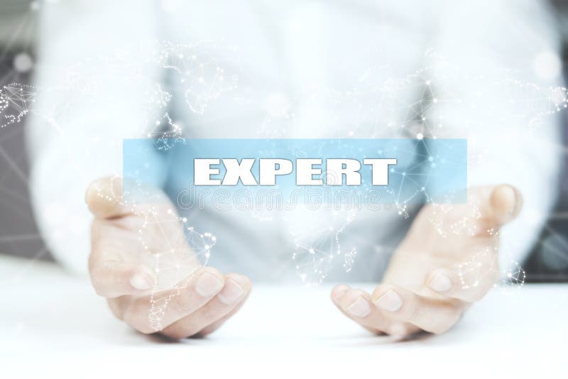 Businessman is Drawing on Virtual Screen. Expert Concept Stock Image ...