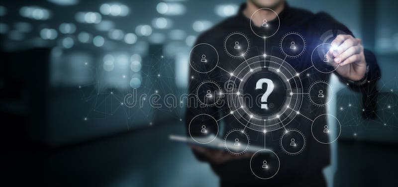 A Businessman Draws a Construction of Searching for an Answer To a ...