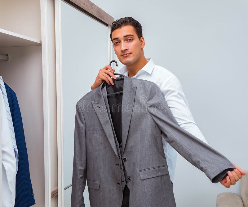 Businessman Dressing Up for Work Stock Photo - Image of elegant ...