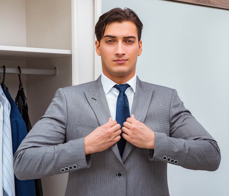 Businessman Dressing Up for Work Stock Photo - Image of dressing ...
