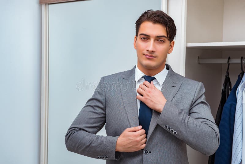 The Businessman Dressing Up for Work Stock Photo - Image of customer ...
