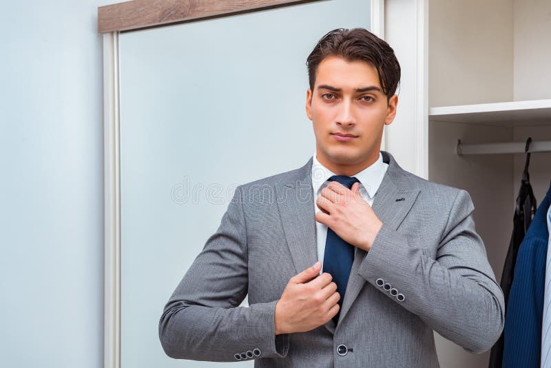 The Businessman Dressing Up for Work Stock Photo - Image of accessory ...