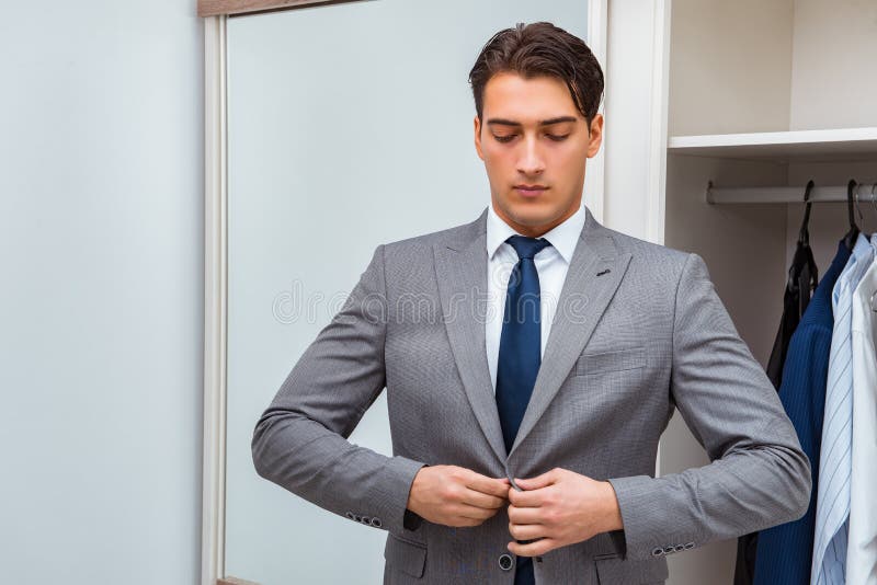 The Businessman Dressing Up for Work Stock Photo - Image of customer ...