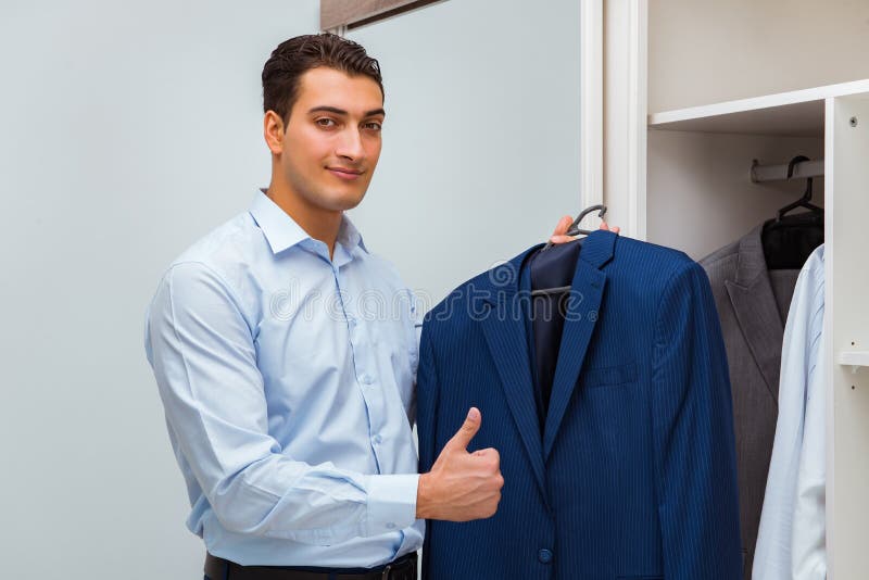The Businessman Dressing Up for Work Stock Image - Image of luxury ...