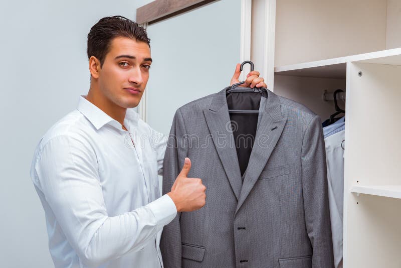 The Businessman Dressing Up for Work Stock Photo - Image of clothing ...