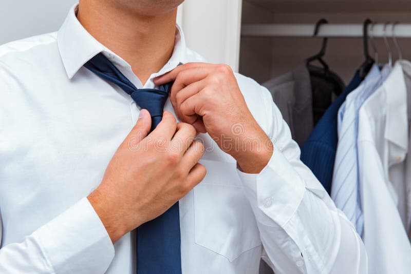 The Businessman Dressing Up for Work Stock Image - Image of attractive ...