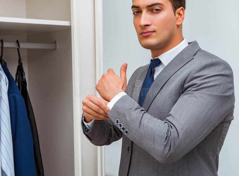 Businessman Dressing Up for Work Stock Image - Image of consumer ...
