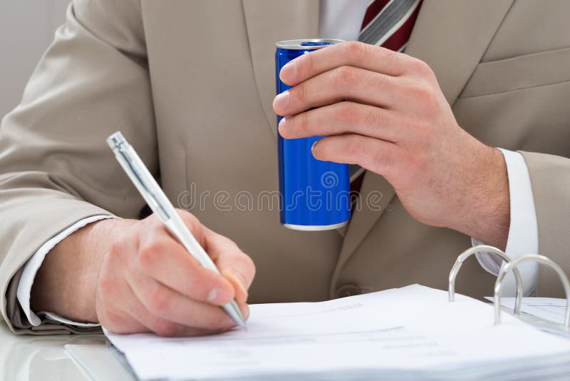 Businessman Drink Can Document Stock Photos - Free & Royalty-Free Stock ...