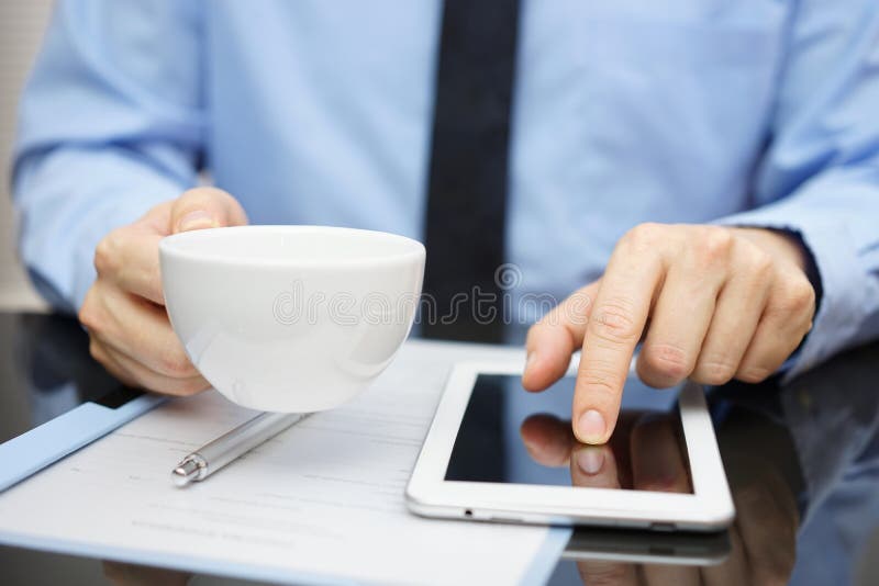 Coffee Break - Computer stock image. Image of read, keyboard - 33863909