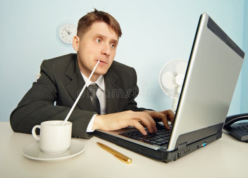 Mad programmer stock image. Image of male, disappointed - 4704335
