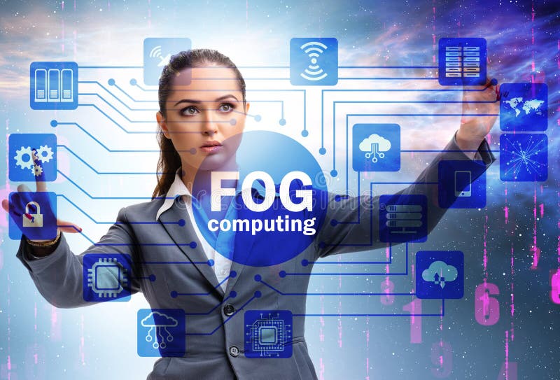 Businessman in Edge and Fog Computing Concept Stock Photo - Image of ...