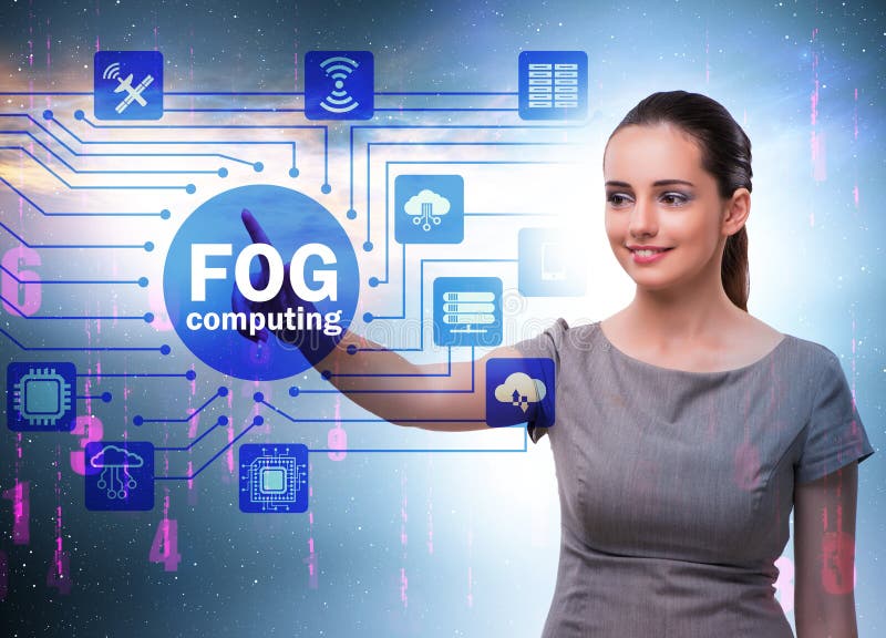 Businessman in Edge and Fog Computing Concept Stock Photo - Image of ...