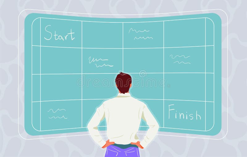 Businessman Effective Organize Workflow. Businessman with Multi Skills ...