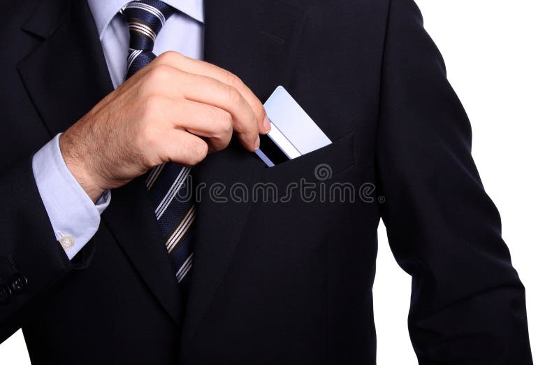 Businessman with an Electronic Card on His Pocket Stock Image - Image ...