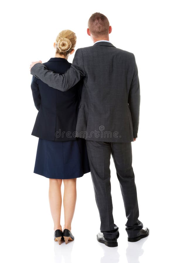 Businessman Embrace His Partner Stock Photo - Image of female, embrace ...