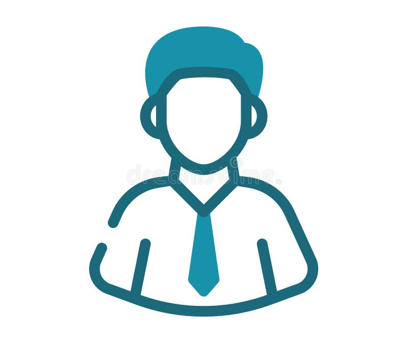 Businessman Employee Worker Single Isolated Icon with Solid Line and ...