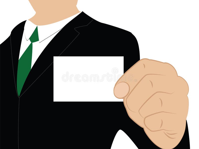 Businessman with White Board, Signboard, Showing Stock Vector ...