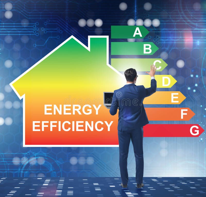 Businessman in Energy Efficiency Concept Stock Image - Image of ...