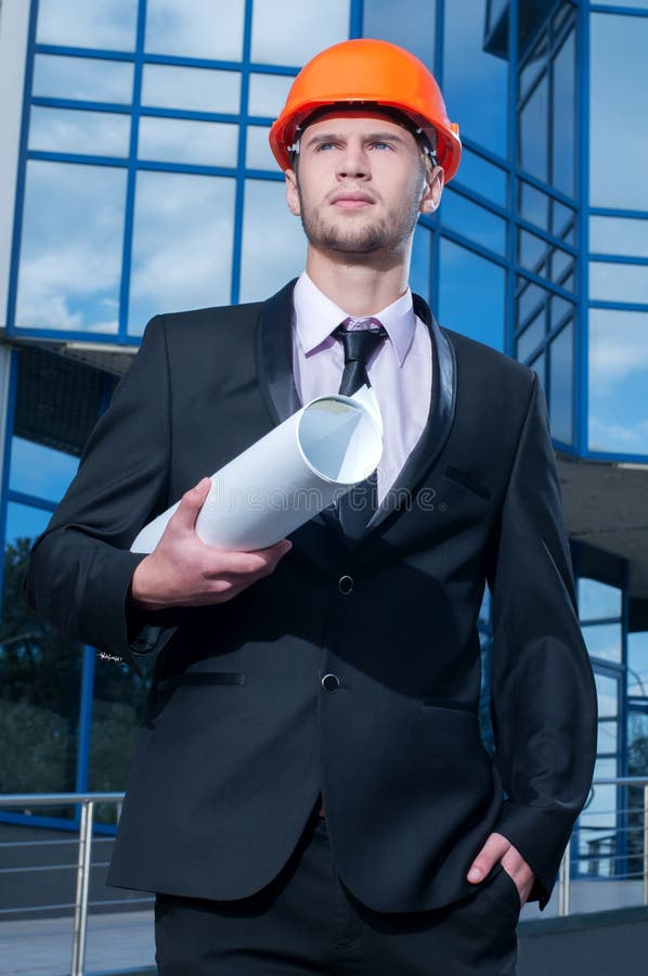 Businessman stock photo. Image of looking, business, engineering - 33776610