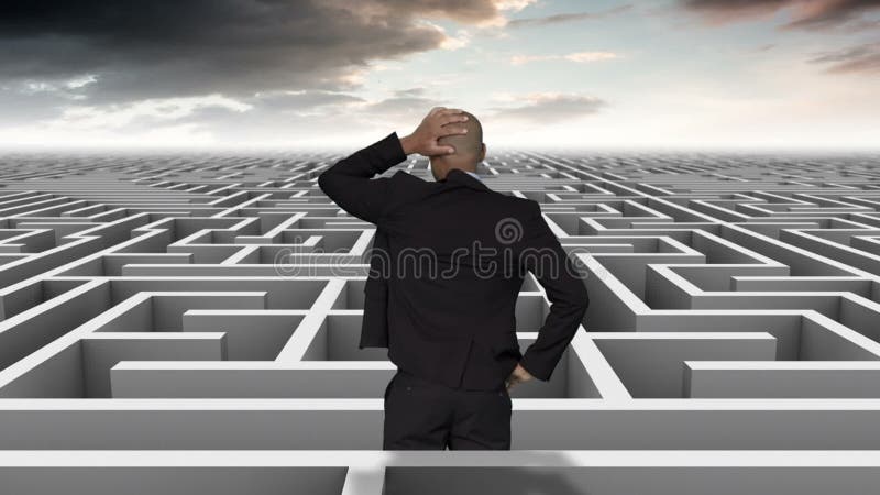 Businessman at Entrance of Maze Stock Video - Video of conceptual ...