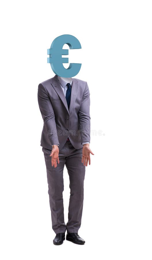 The Businessman with Euro Sign instead of Head Stock Image - Image of ...