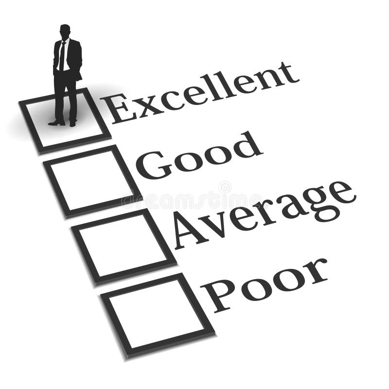 Businessman on Evaluation Check Box Stock Vector - Illustration of ...